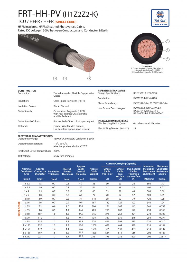 PV Cable (Solar Photovoltaic Cable) Supplier in Singapore - LKH ...